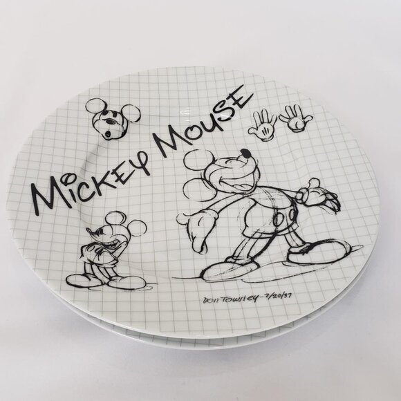 Disney | Dining | 2 Disney Sketchbook Mickey Mouse 8 In Salad Plates ...